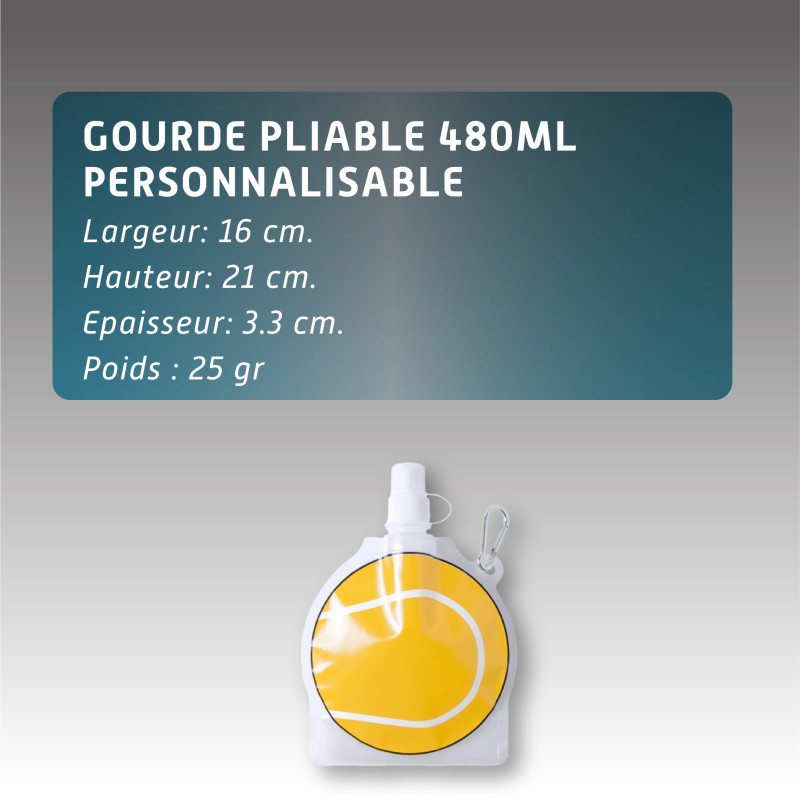 Gourde pliable 480ml personnalisable
